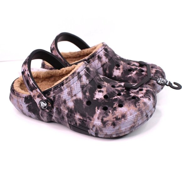 CROCS | Shoes | Crocs Classic Lined Bleach Dye Clog Slides Camo 2729900 ...